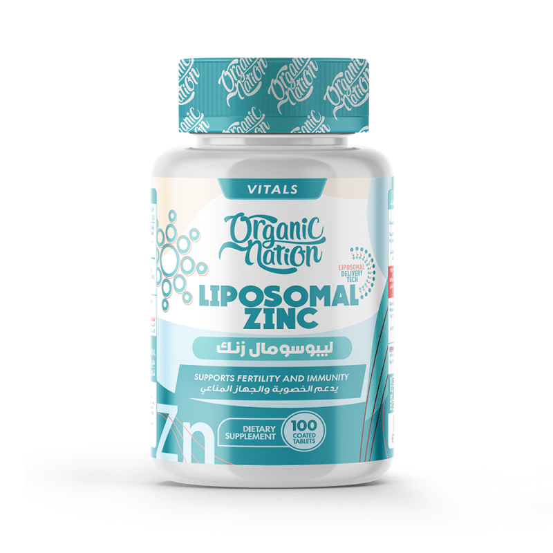 Organic Nation Liposomal Zinc Gluconate 100 Tablets – x protein eg